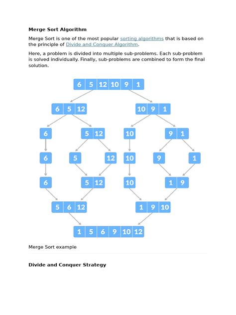 Merge Sort Algorithm Pdf Applied Mathematics Theoretical Computer