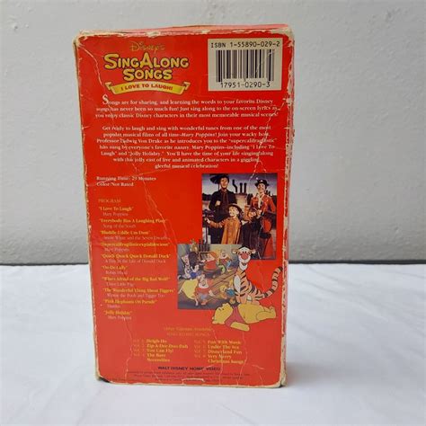 Disney S Sing Along Songs I Love To Laugh Vol 9 VHS Vintage 1992 Mary Poppins