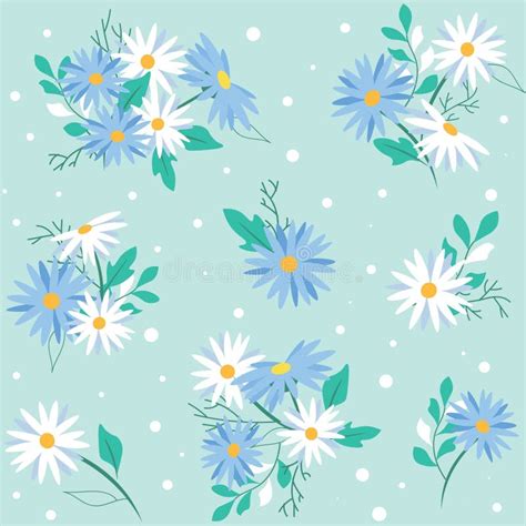 Seamless Pattern With Daisy Flowers Stock Vector Illustration Of Graphic Invitation 298002383