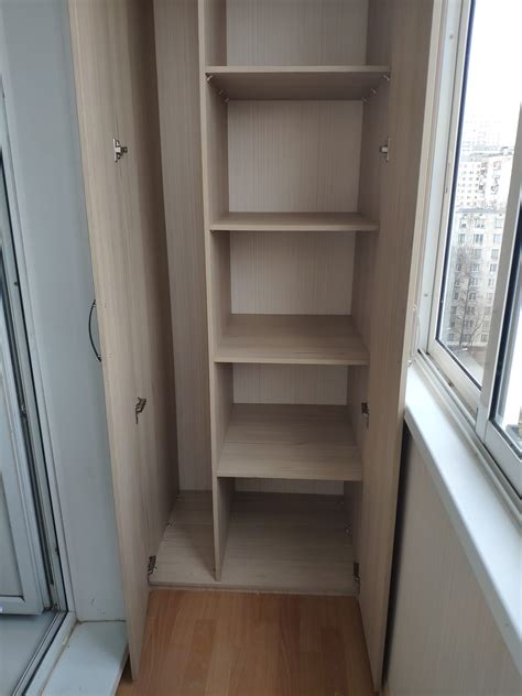 Двухстворчатый шкаф на балкон 85 фото