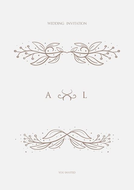 Premium Vector Classy Pattern Flower With Letter Initials
