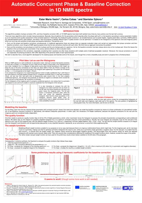 Pdf Automatic Concurrent Phase And Baseline Correction In 1d Nmr Spectra