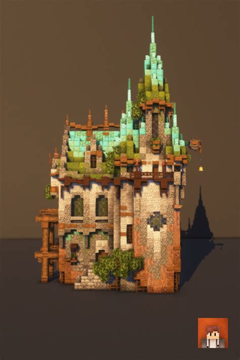 Minecraft Small Overgrown Castle Minecraft Huizen Minecraft Gebouwen Minecraft Ideeën