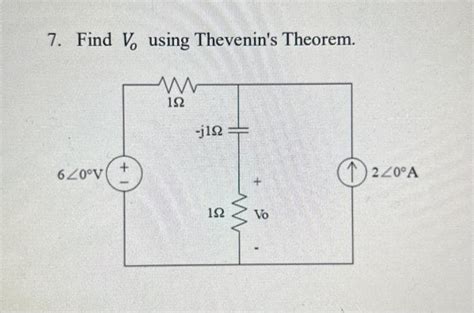 solved 7 find vo using thevenin s theorem