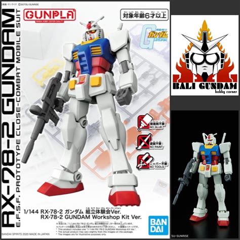 Jual 1 144 Rx 78 2 Gundam Workshop Kit Ver Entry Grade Bali Gundam Hobby Corner Bandai Original