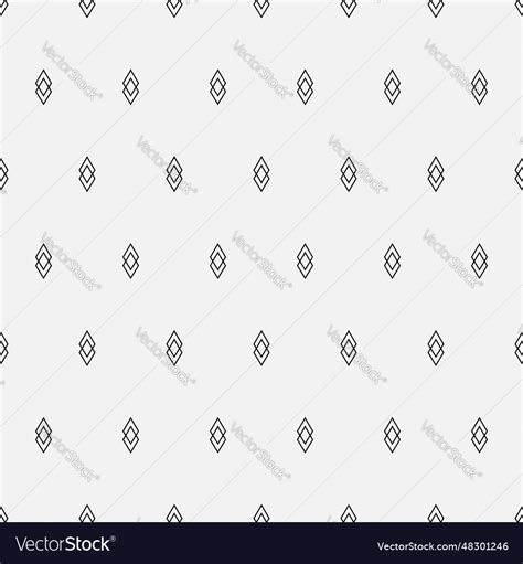 Overlapping Rhombus Monochrome Seamless Pattern Vector Image