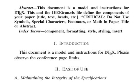 Sectioning Question About The IEEE Latex Format TeX LaTeX Stack Exchange