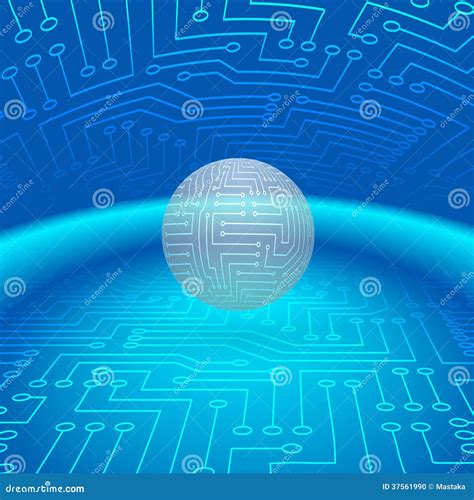 Abstract Sphere Of Electronic Circuitry Stock Vector Illustration Of