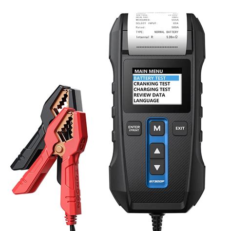 Topdon 자동차 배터리 테스터 프린터 배터리 부하 테스트 오토바이 자동 충전 크랭킹 배터리 분석기 Bt300p 12v Aliexpress