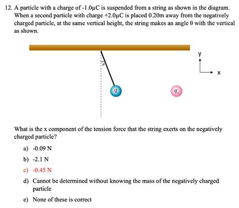 Solved A particle with a charge of μC is suspended Chegg com