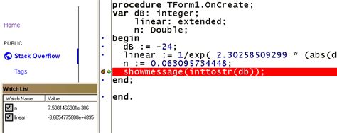 Delphi Why I Get Incorrect Value When I Assign Number To Double Or Extended Variable Stack