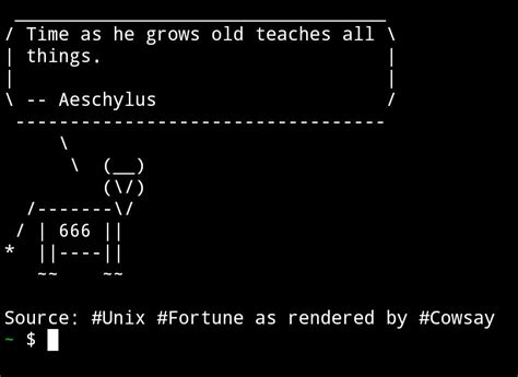 Unix Fortune Cowsay Quotes And Wisdom Unix Fortune Cowsay Quotes And Wisdom