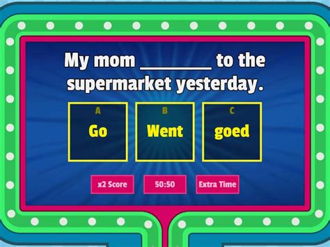 Past Simple Quiz Game Gameshow Quiz