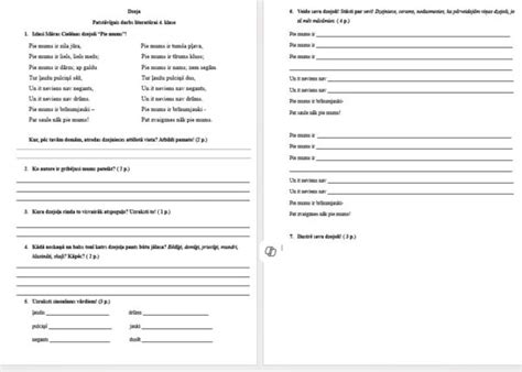 Dzeja 4 Klase Patstāvīgais Darbs Mācību Materiāli
