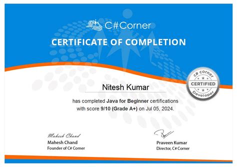Java For Beginner Certification Nitesh Kumar
