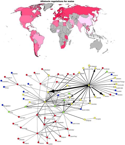 Color Coded Maximum Aflatoxin Levels In Maize By Country A On The Download Scientific Diagram