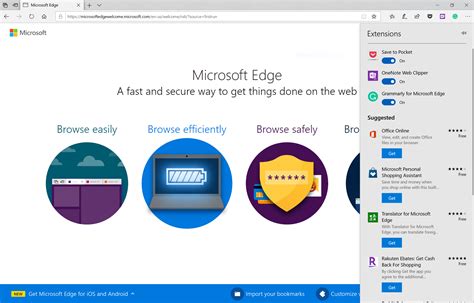 how to manage extensions in microsoft edge