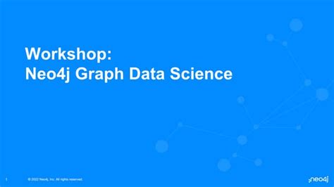 Workshop Neo4j Graph Data Science Ppt