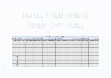 Free Fixed Assets Inventory Sheet Templates For Google Sheets And Microsoft Excel Slidesdocs