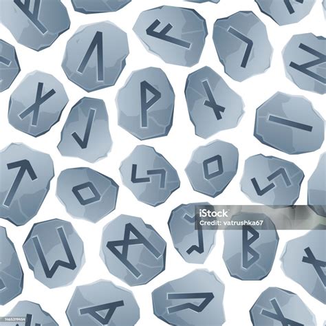 룬 문자 고대 북유럽 켈트 바이킹 룬 기호 스칸디나비아 신화 반복 가능한 배경의 원활한 인쇄 벡터 텍스처 고대의에 대한 스톡 벡터 아트 및 기타 이미지 Istock