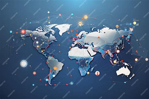 Premium Photo Global Network Connection Concept Big Data Visualization Social Network