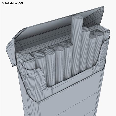 Cigarettes Pack Super Slims Opened M 1 3d Model By Zurel