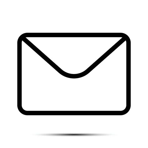 Trendy Email Icon Message Icon Mail Icon Inbox Sign Messaging Symbol Envelope Black And