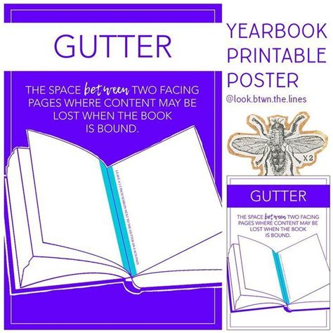 Yearbook Printable Poster Word Wall Gutter Creating Margins For Book