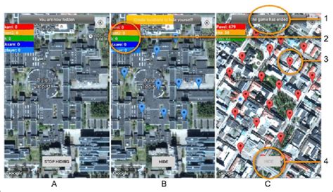 Features Of The Game Ui A The Player Is Hiding B The Player Has Download Scientific Diagram