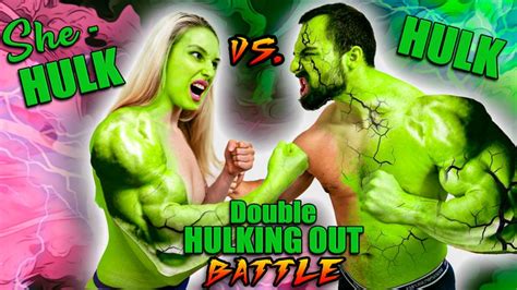 Hulking Out Double Muscle Growth Shehulk Vs Hulk Giant Battle Diane