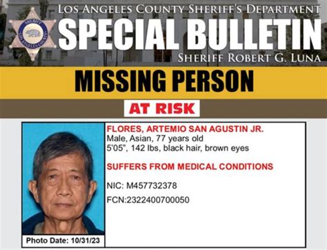 77 year old fil am missing in azusa authorities seek help inquirer