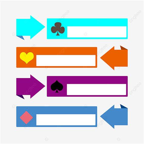 Text Box Clipart Vector Creative Arrow Ppt Text Box Playing Cards Icon Light Blue Brown PNG