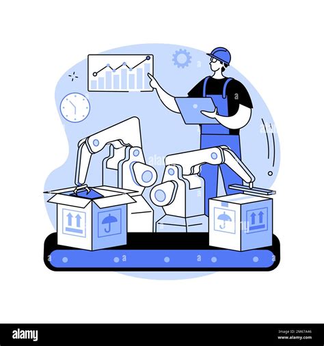 Labor Substitution Abstract Concept Vector Illustration Automated Process Man Versus Robot