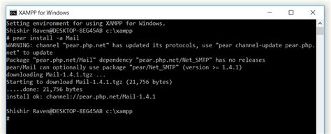 Making Pear Mail Package To Work On Xampp Shishir Raven