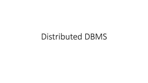 Solution Distributed Database Management System 1st Lec Distributed