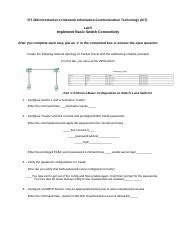 Lab Basic Switch Connectivity Configuration Course Hero