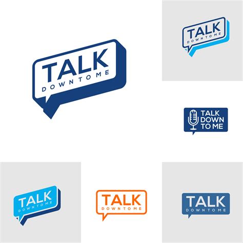 Set Of Talk Logo Template Creative Talk Logo Design Vector Podcast