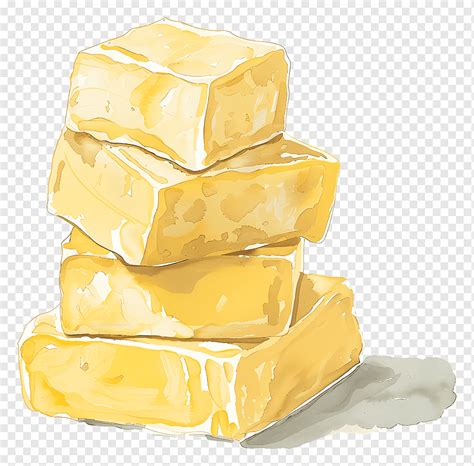 Butter Stack Of Three Butter Slices Yellow Color Png Pngwing