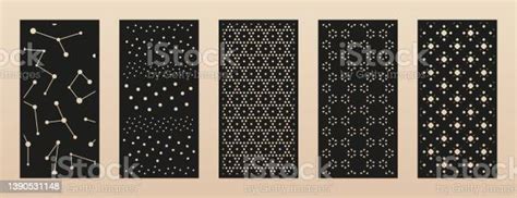 레이저 컷 패턴 수집 추상 기하학적 패널로 설정된 벡터입니다 12 0명에 대한 스톡 벡터 아트 및 기타 이미지 0명 Cnc 장치 금속 Istock