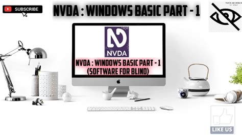 Nvda Windows Basic Part 1 Software For Blind Youtube