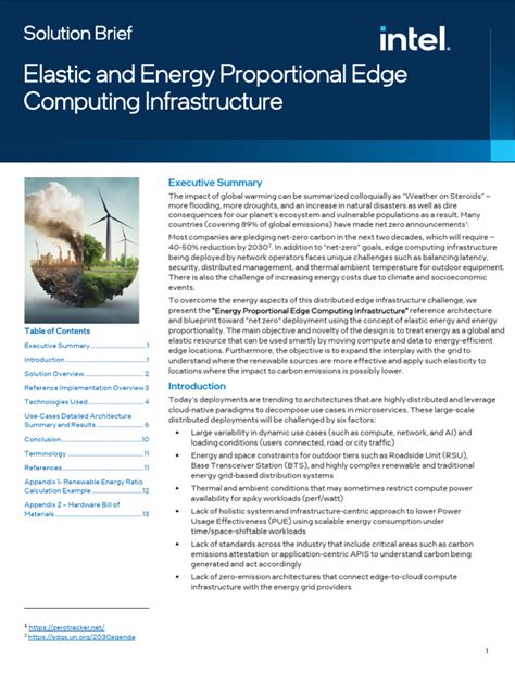 Elastic Energy Proportional Edge Computing Infrastructure Solution Brief 793758v1 Pdf