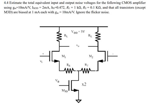 estimate the total equivalent input and output noise