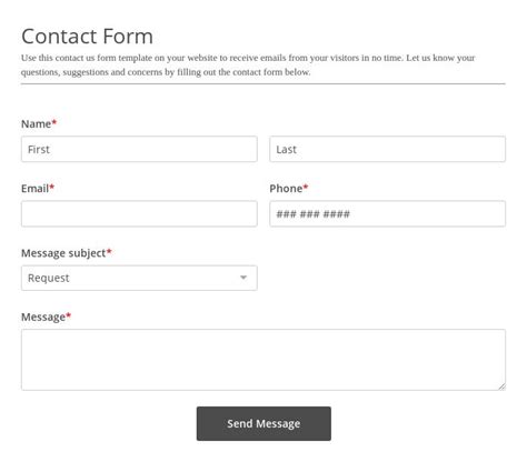 Contact Form Templates And Examples 123 Form Builder