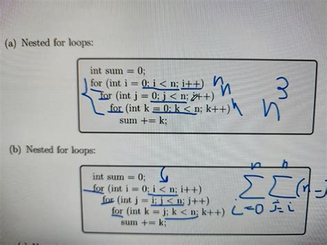 Solved A Nested For Loops B Nested For Loops Chegg