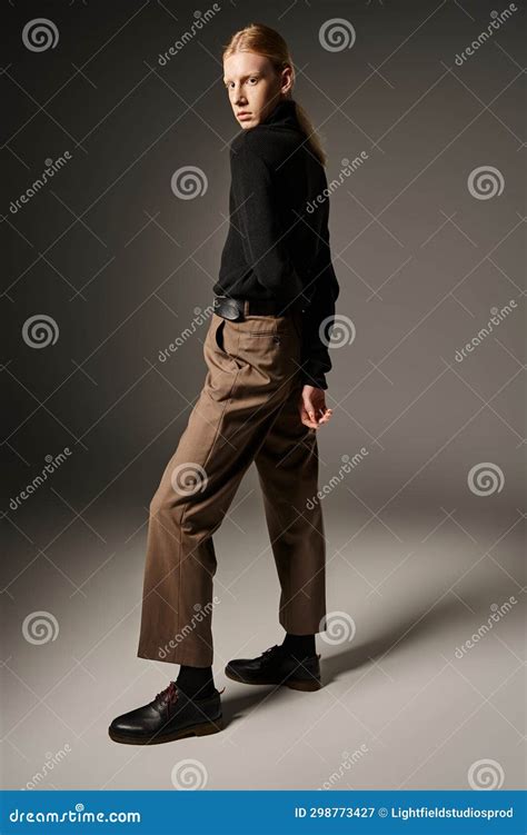 Young Attractive Non Binary Person With Stock Image Image Of Chic