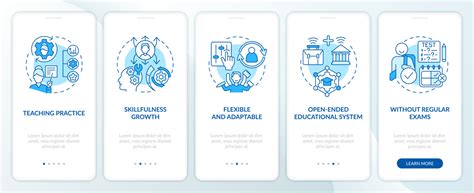 Advantages Of Non Formal Education Blue Onboarding Mobile App Screen