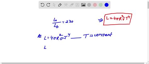 Solved Two Stars Have The Same Temperature T But Have A Ratio Of Luminosities Given As La
