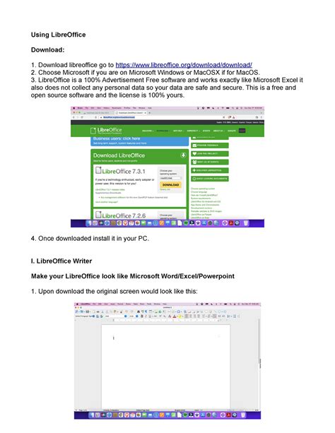 Using Libre Office Using LibreOffice Download Download Libreoffice Go To Studocu