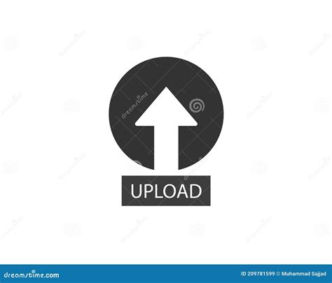 Web Upload Logo Template Web Upload Icon Web Upload Symbol Editorial