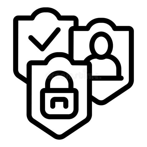 Secure User Account Authentication System With Padlock Icon Stock Illustration Illustration Of